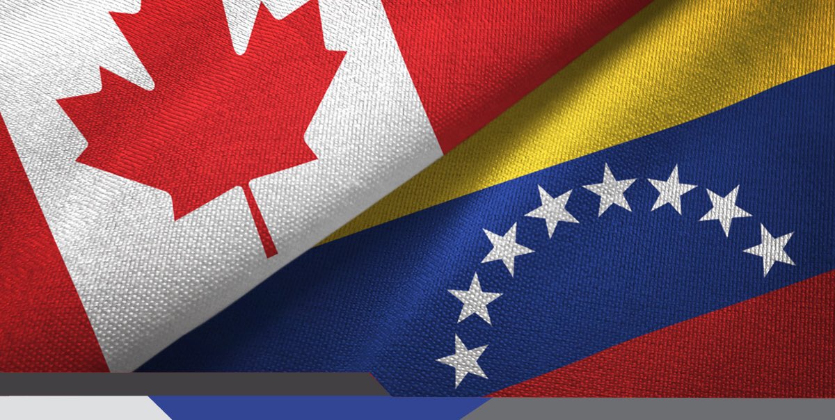 Flags of Canada and Venezuela. File photo.