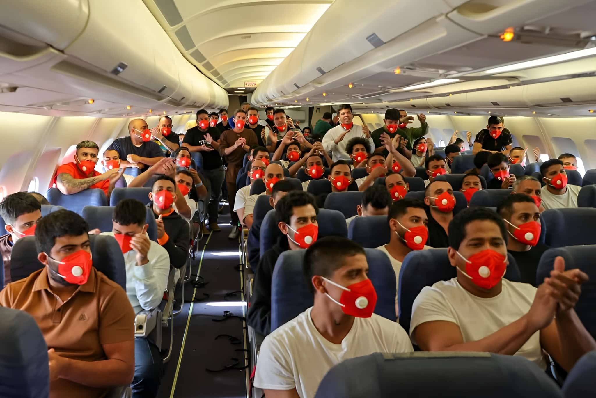 Venezuelan migrants repatriated from the US empire after landing on ...